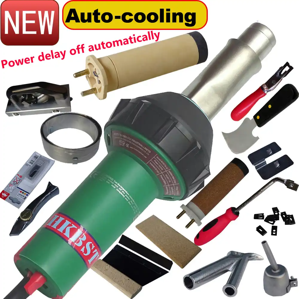 HKBST 220V or 110V hot air welder plastic welding heat gun for PP/PVC ...