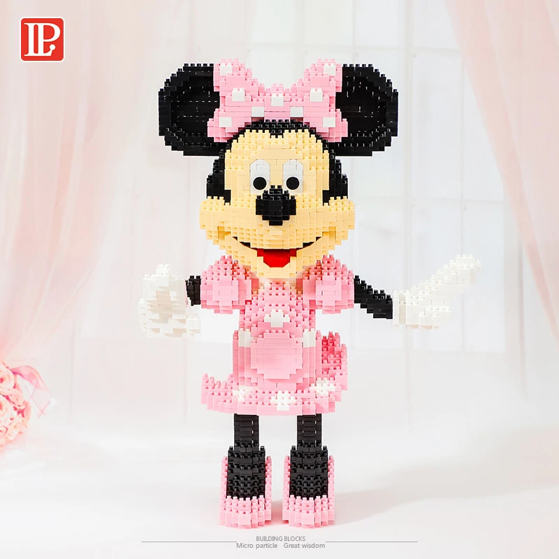 Minnie Mouse Diamond Building Blocks Micro 3d Model Disney Mickey Mouse ...