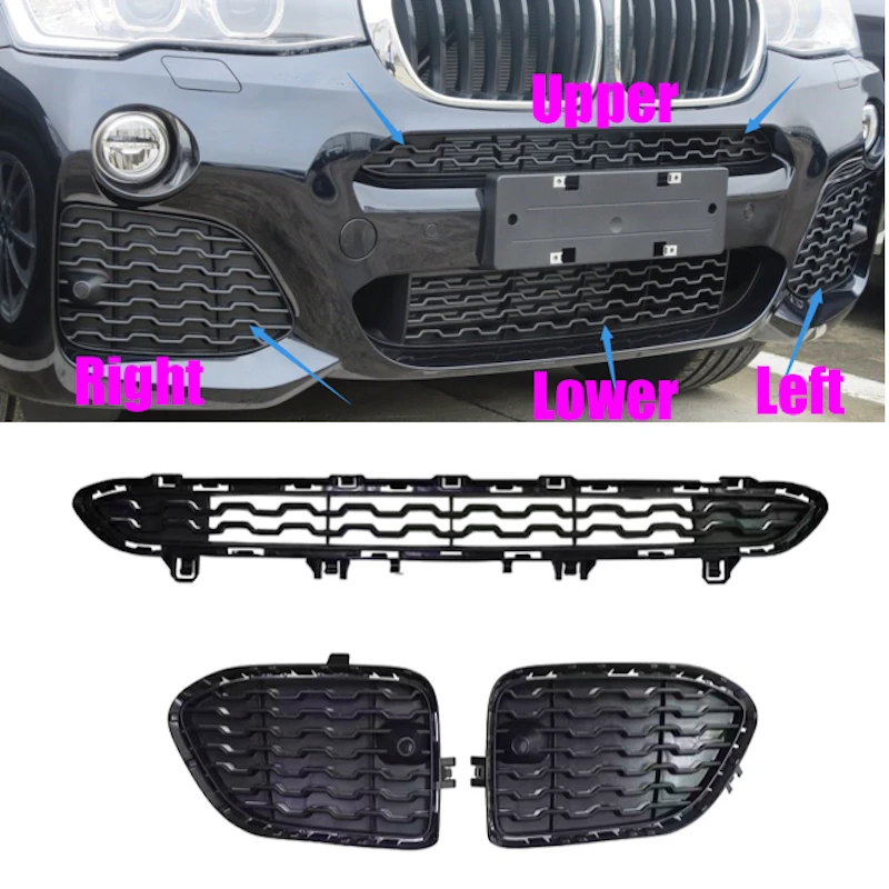 ROLLSTOUGH parachoques delantero para BMW, rejilla de moldura cerrada ...