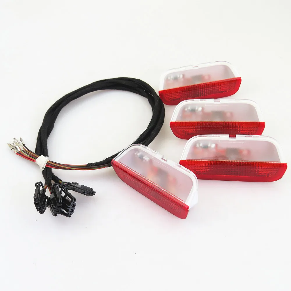 FHAWKEYEQไฟเตือนประตู + สายเชื่อมต่อปลั๊กสำหรับVW Golf Jetta MK5 MK6 ...