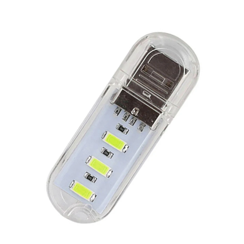 Lâmpada usb portátil led luz 3000k 7000k 3 contas usb noite luz para ...