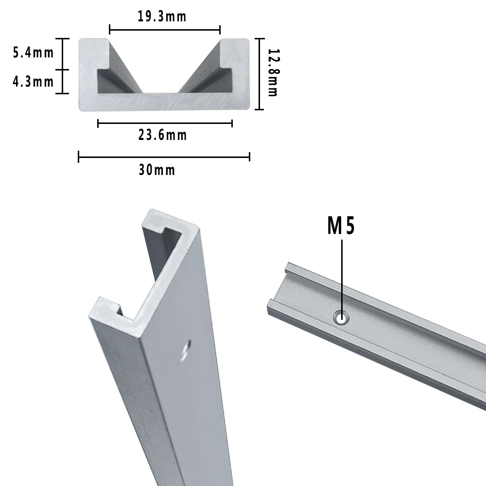 Type 30 Woodworking T Track Slot 30 60cm Aluminium Alloy T tracks Slot ...