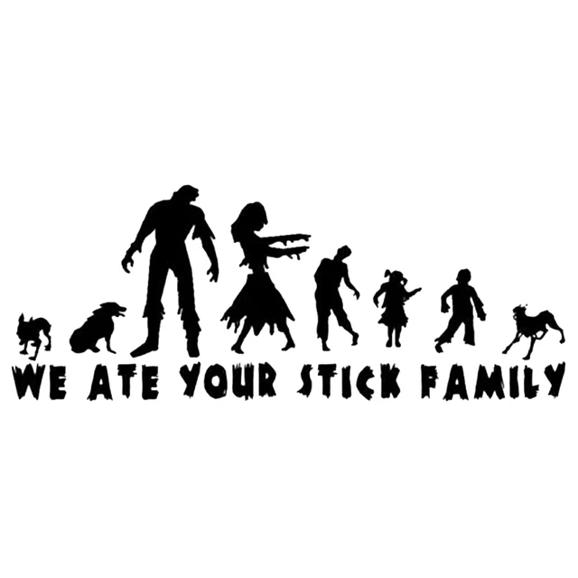 Zombie Stick Family Decals