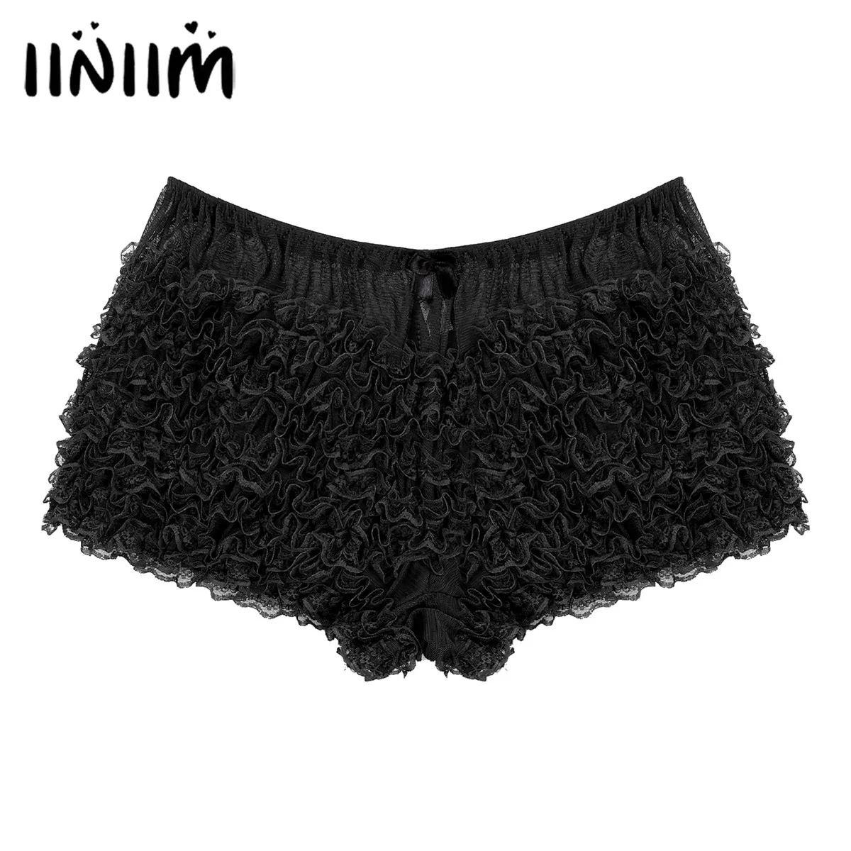 Men-Adult-Sissy-Sexy-Lace-Ruffle-Dance-Shorts-Elastic-Translucent ...