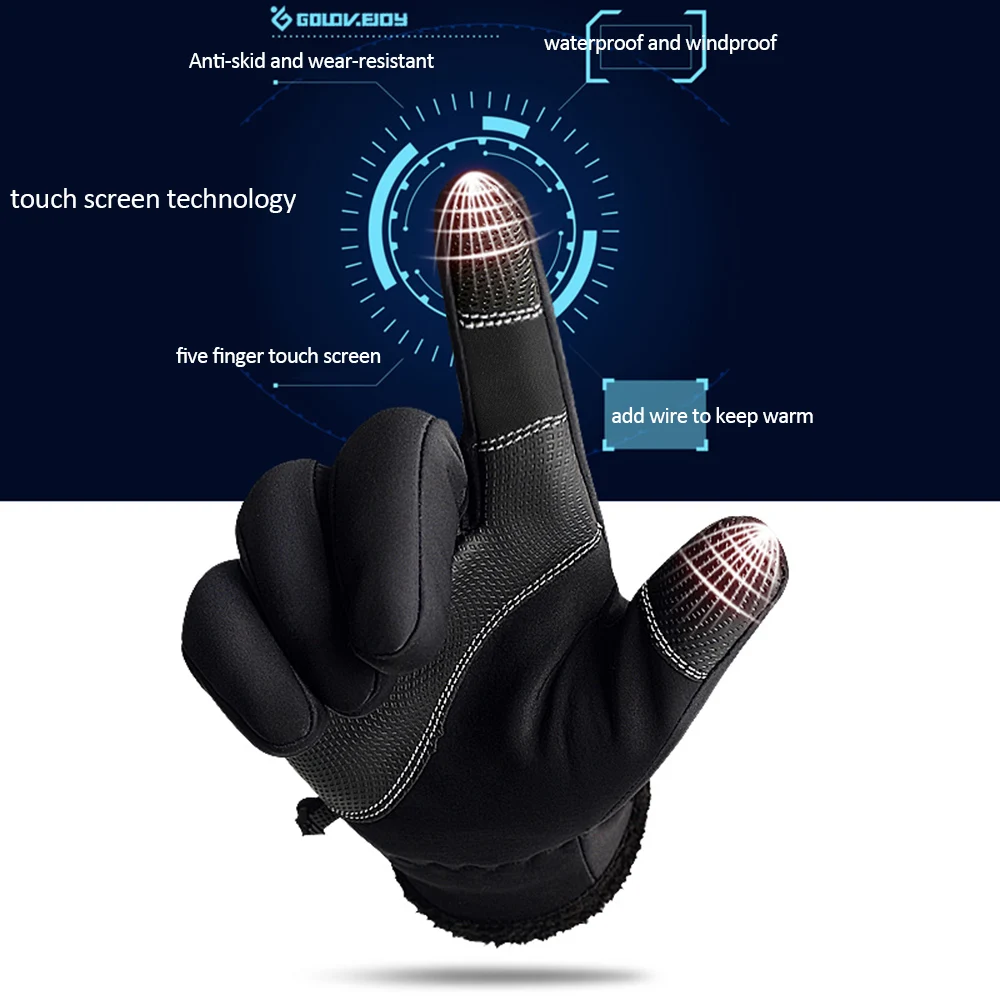 Waterproof Warm Men Women Ski Gloves Wind-proof Thermal Touch Screen ...