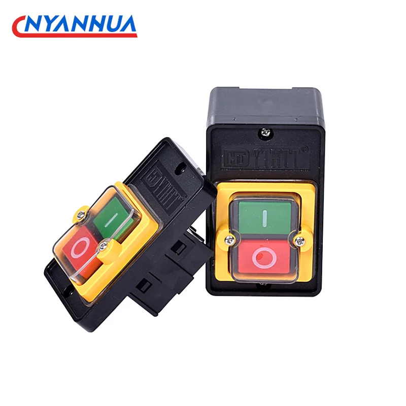 220V-380V-ON-OFF-Water-Proof-Push-Button-Switch-MAX-10A-3-Phase-Plastic ...