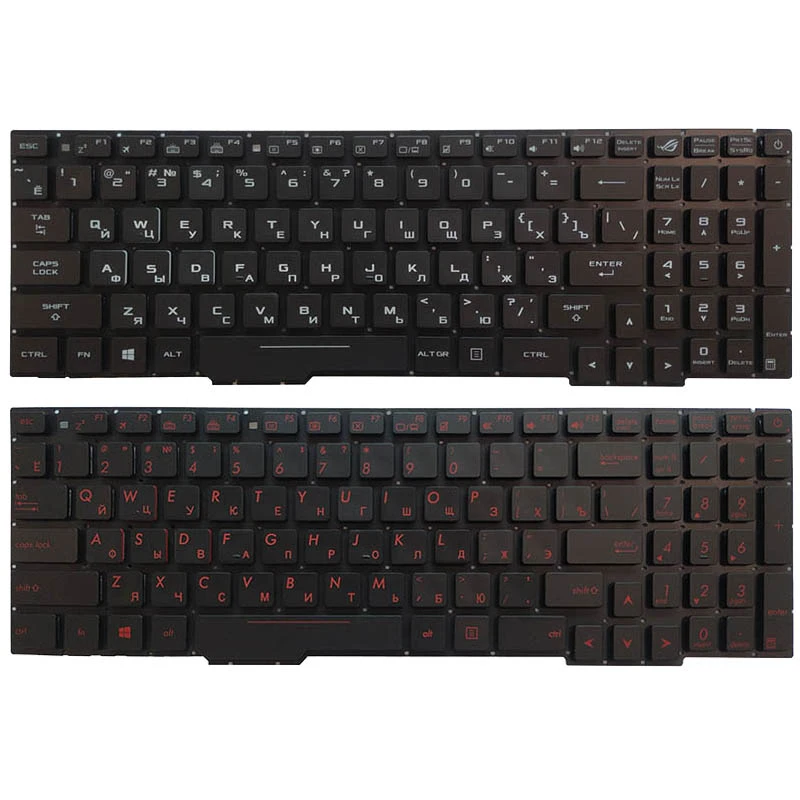Russian Laptop Keyboard For ASUS GL753 GL753V GL753VE GL753VD with ...