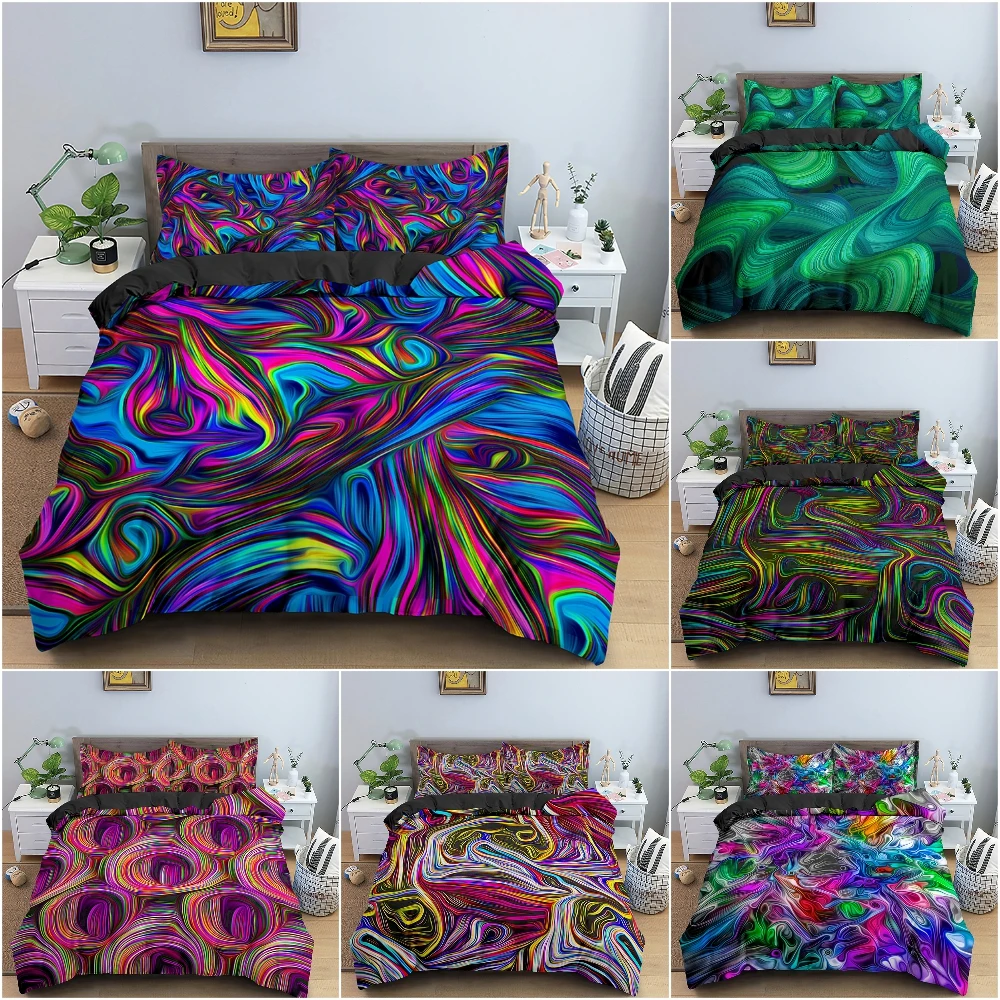Abstract-3D-Printing-Psychedelic-Bedding-Set-3D-Duvet-Cover-Bed-Set ...