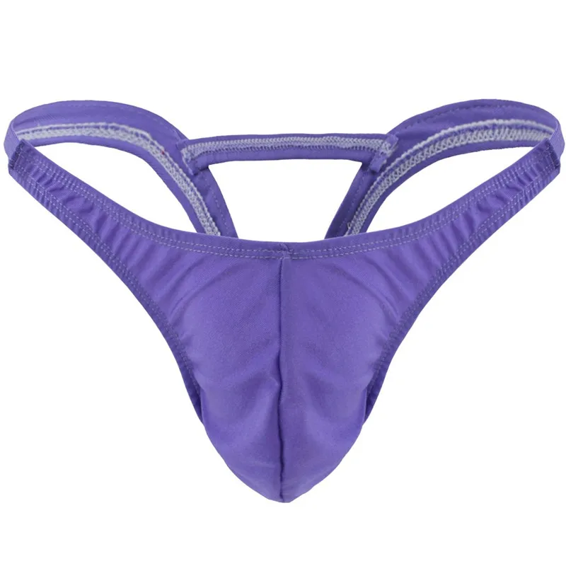TiaoBug Men Swimwear Penis Bulge Pouch Hollow Inverted Triangle G ...