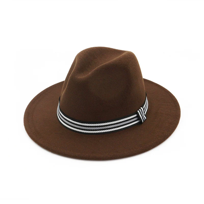 Sombrero de ala plana Vintage para hombre y mujer, sombrero de fieltro ...