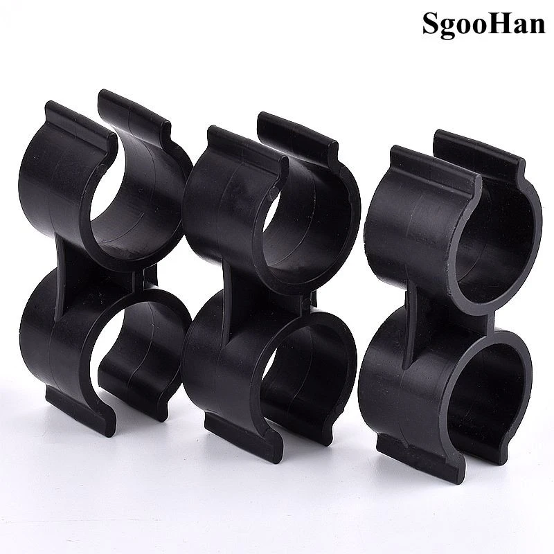 2~20 Pcs 25mm Type H PVC Pipe Clamps Double U Type Aquarium Fish Tank ...