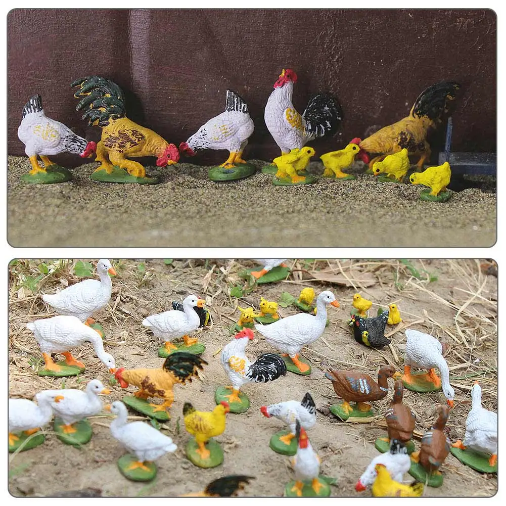 Evemodel-15pcs-30pcs-1-43-PVC-Model-Chicken-Duck-Hen-Goose-O-Scale ...