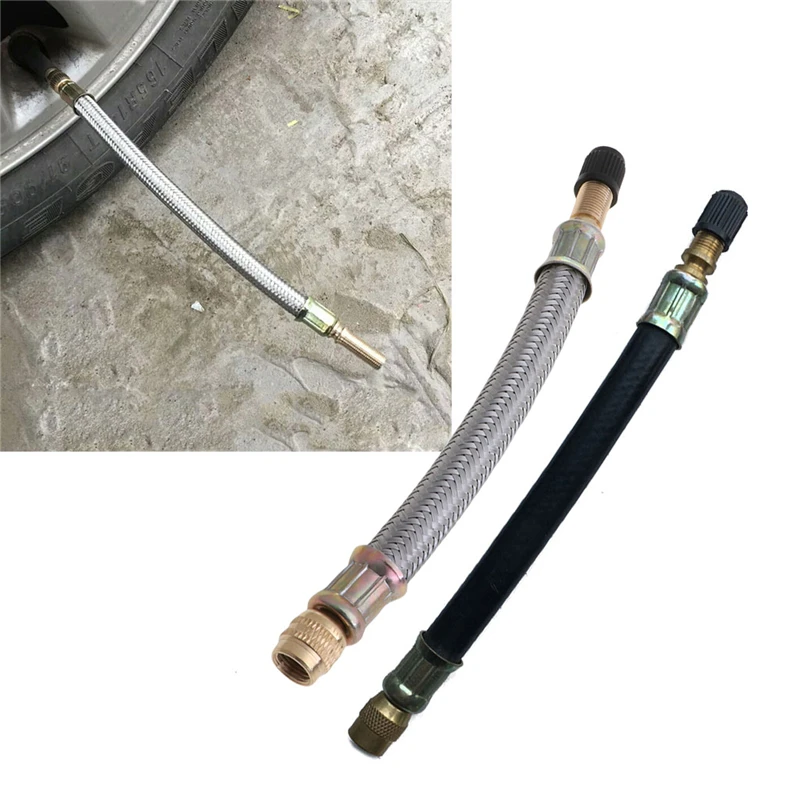 15cm Car Truck Braided/Rubber Flexible Hose Car Wheels Tyre Valve Stems ...