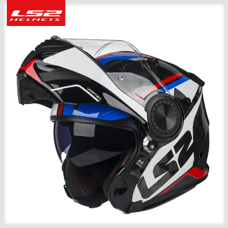 Ls2 Ff313 Fibra De Carbono Moto Rcycle Capacete Ls2 Vortex Flip-up ...