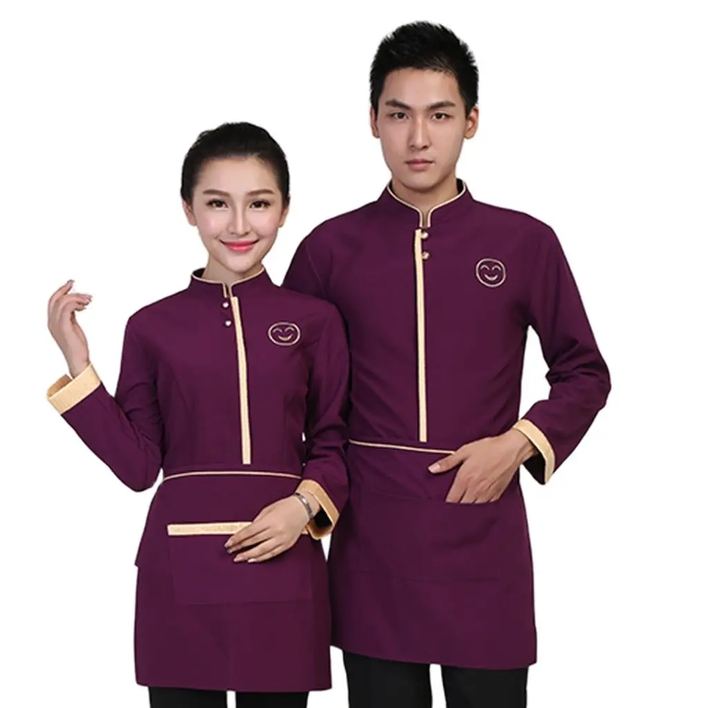 Waiter Work Clothes Long-sleeved Fast Food Shop Coffee Shop Catering ...