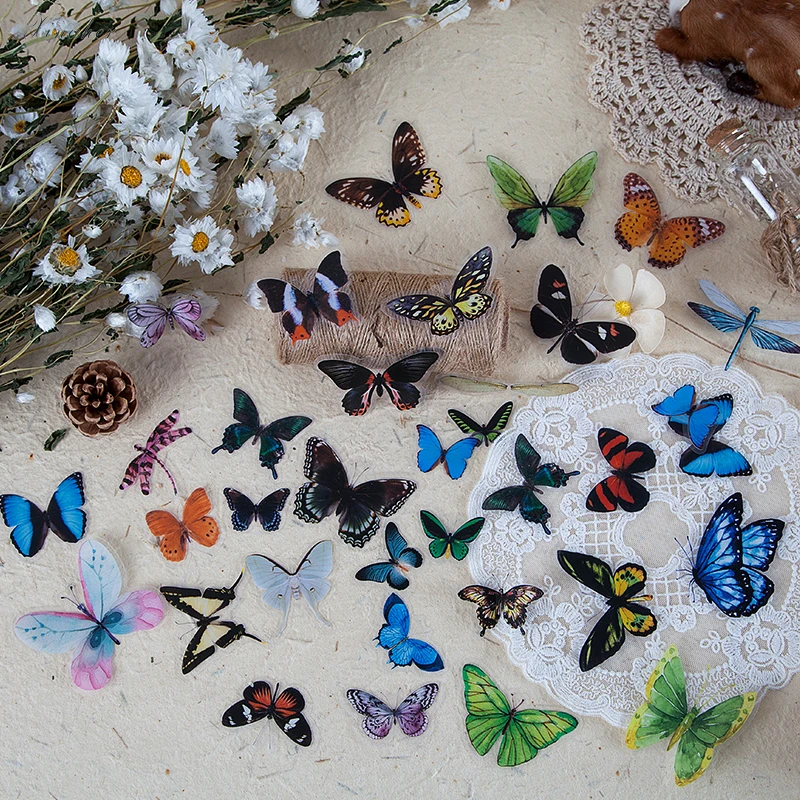 Paper & Party Supplies Stickers Rainbow mini butterflies sticker pack ...