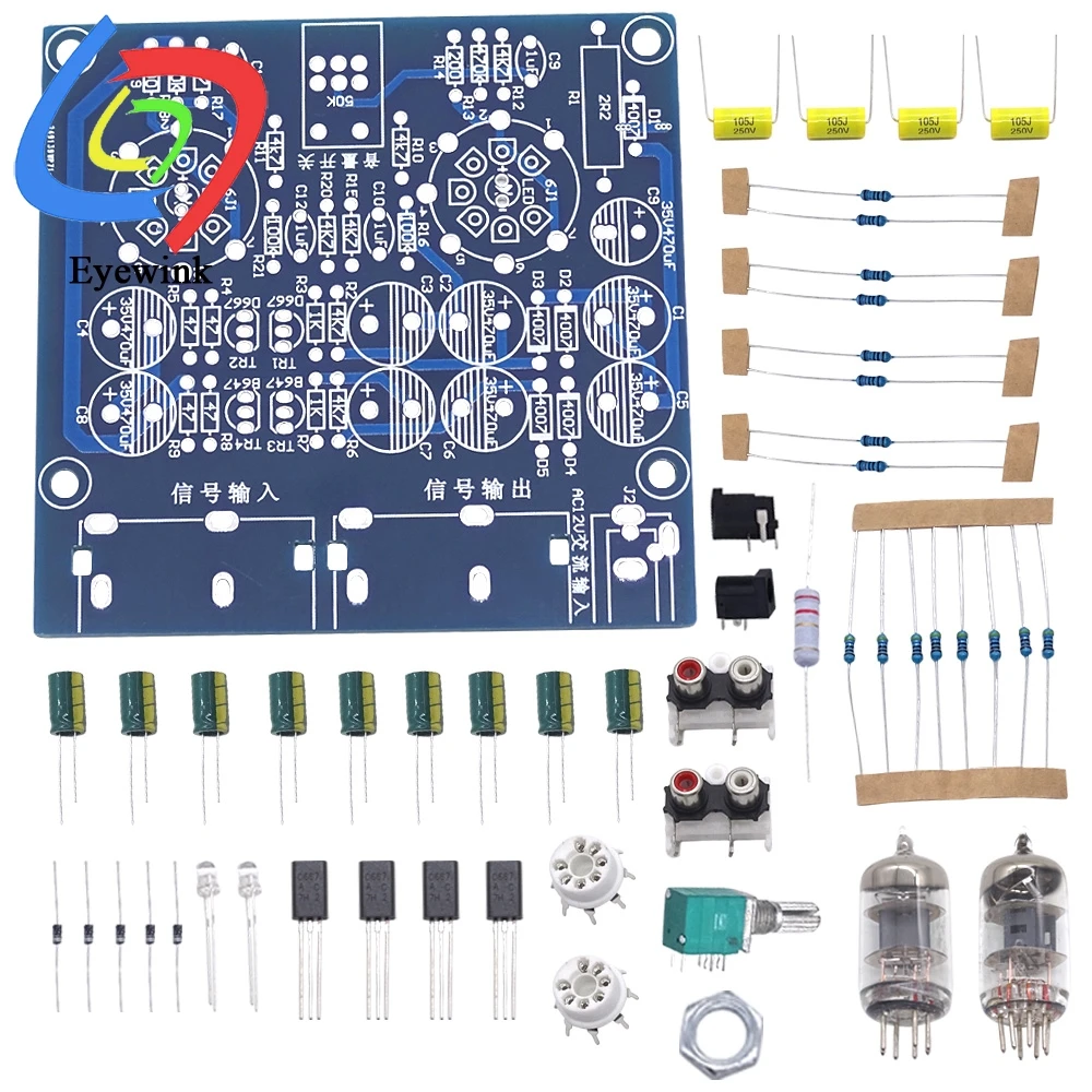 6J1-6J2-6K4-Tube-Fever-Pre-Amplifier-Headphone-Buffer-DIY-Kit-Module ...
