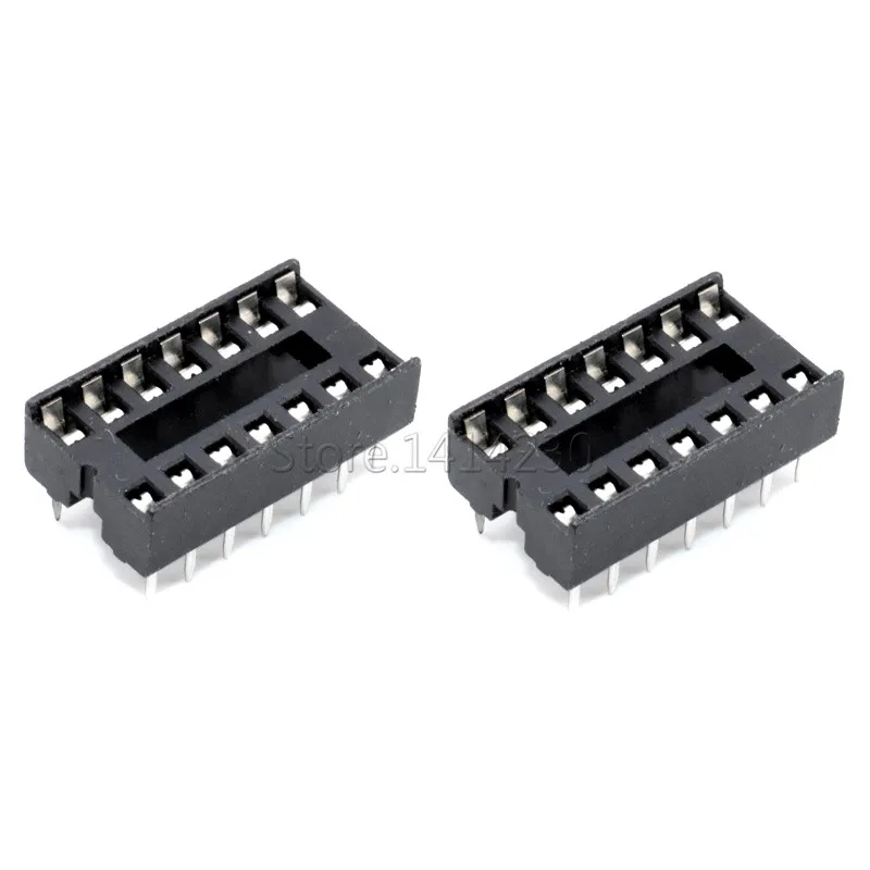 10pcs 14pin Dip Ic Sockets Adaptor Solder Type 14 Pin Dip-14 ...