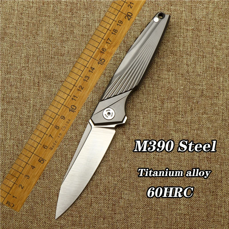 M390-Steel-Folding-Knife-Titanium-Alloy-Camping-Hunting-Knife-Outdoor ...