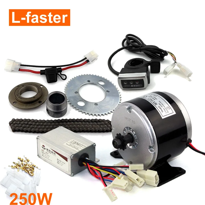 24v 250w Electric Engine Kit Crazy Cart Power Kit High Speed Brushed ...