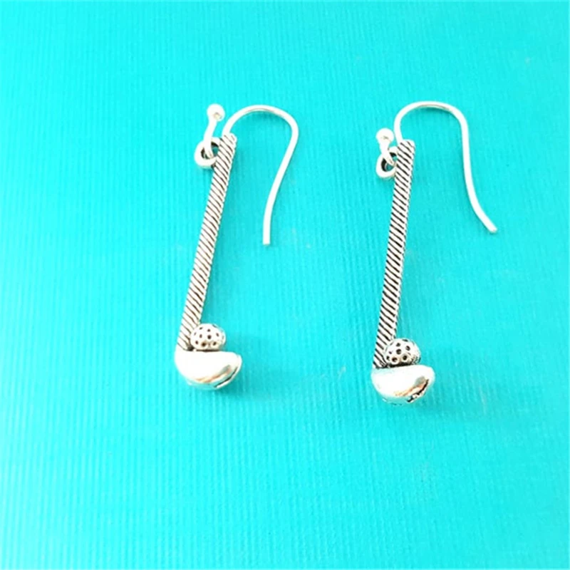 Golf-Club-Earrings-Golf-Earrings-Antique-Silver-Color-Earrings-Sport ...