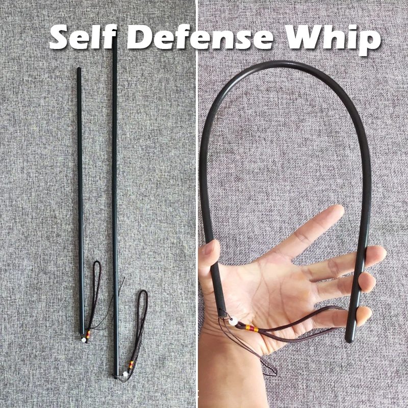 60cm-Foldable-Outdoor-EDC-Elastic-Resin-Rattan-Strip-Self-Defense-Whip ...