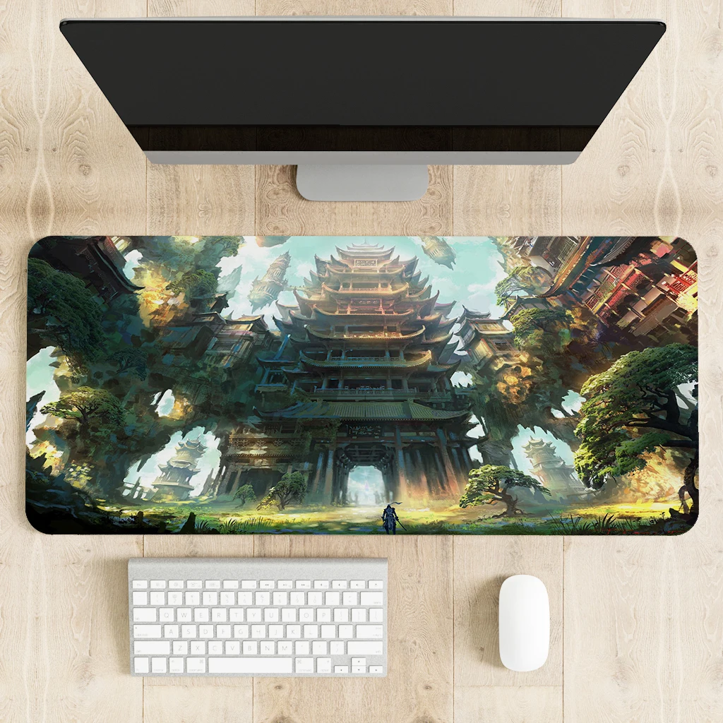 Japanese Cute Temple Style Mouse Pad Gamer Gaming Mousepad 90x40 3mm ...
