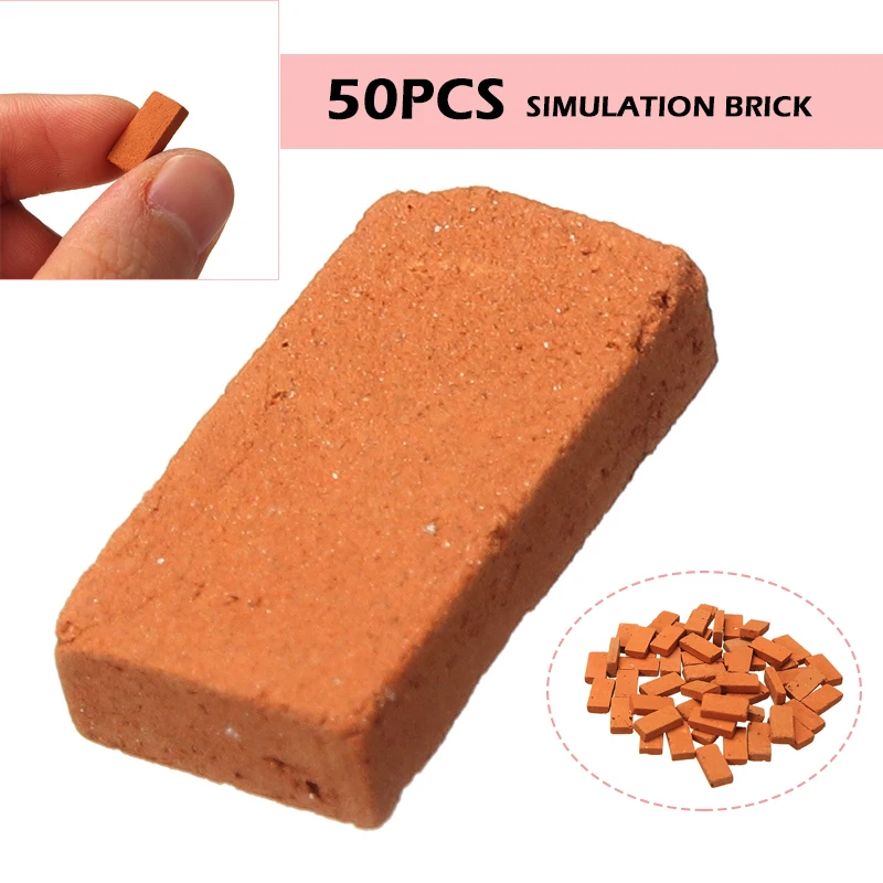 50pcs Simulation Bricks Miniature Diy Sand Table Landscape Brick ...