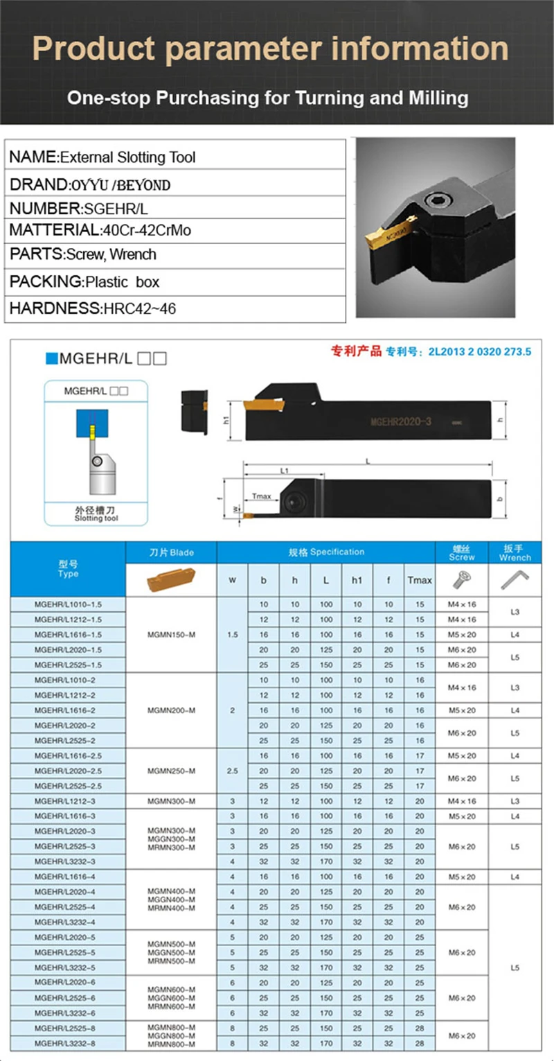 OYYU Заводские розетки MGEHR2020-3 MGEHR MGEHR2020 резец для наружной ...