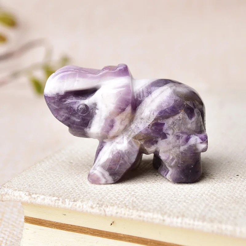 Elephant Crystal Figurines | Small Animals Crystals | Figurine Amethyst ...