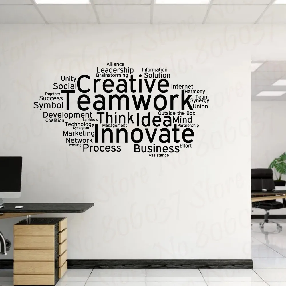 Creative Teamwork Vinyl Wall Decal Team Work Office Art Decor Stickers ...