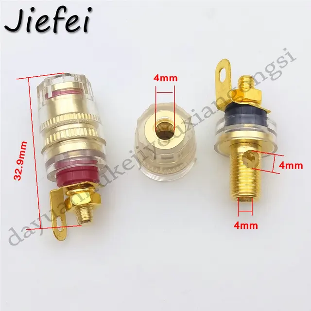 6-50Pcs 4-type High Quality Brass Gold Plated 4mm Banana socket ...