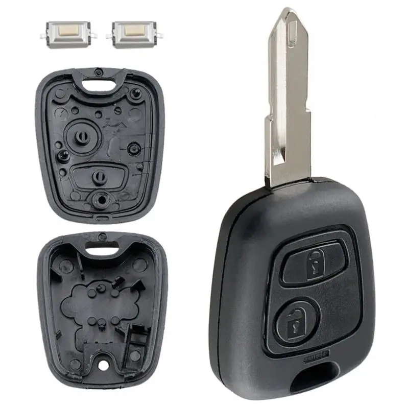 2-Buttons-Car-Remote-Key-Shell-with-206-Blade-2-Micro-Switches-Fit-for ...