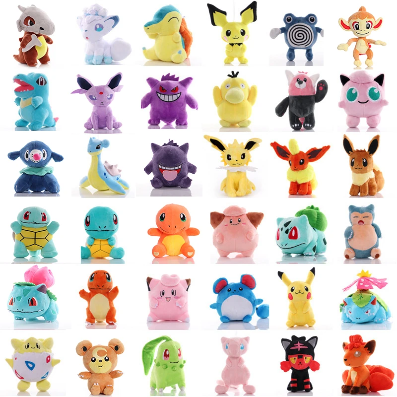 Classic Anime Pokemon Knuffel Kawaii Pikachu Squirtle Bulbasaur ...