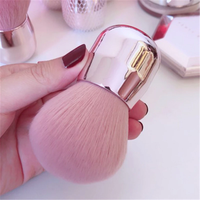 1pc Pink Powder Makeup Brushes Large Head Make Up Brush Mushroom Head ...