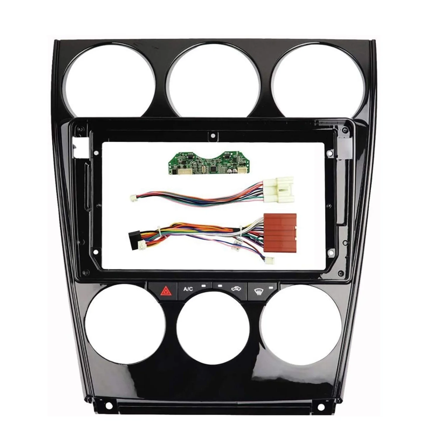 Car-Stereo-Panel-Dash-Installation-Frame-9-Inch-2din-Fascia-Wires-Board ...