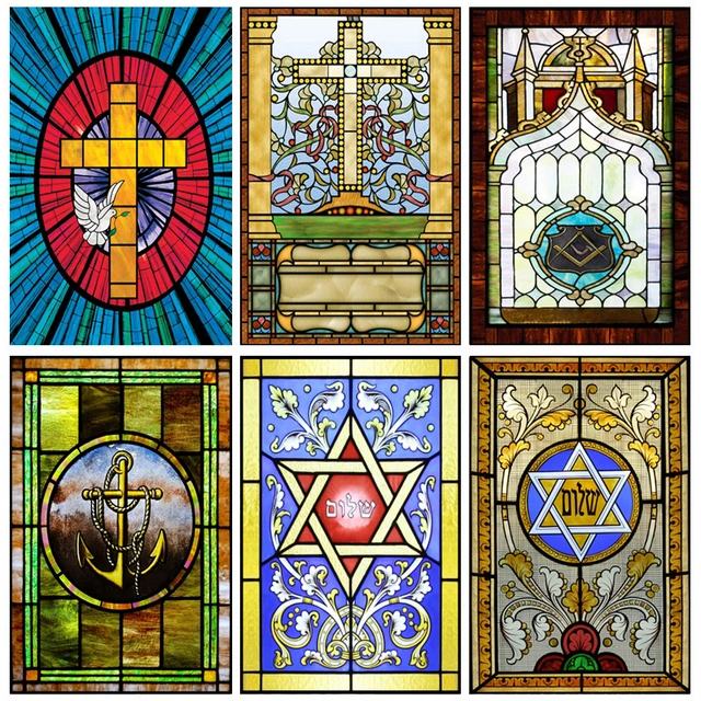 Stained Glass Religious Patterns