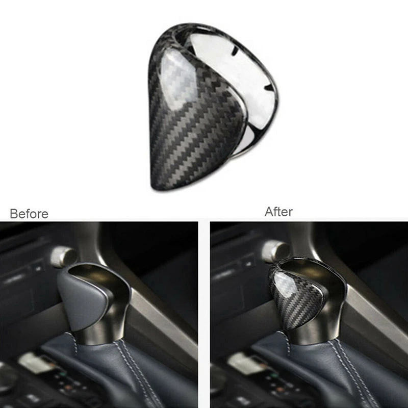 for LEXUS IS250 ES NX RX GS RC Carbon Fiber Gear Shift Knob Head Cover ...
