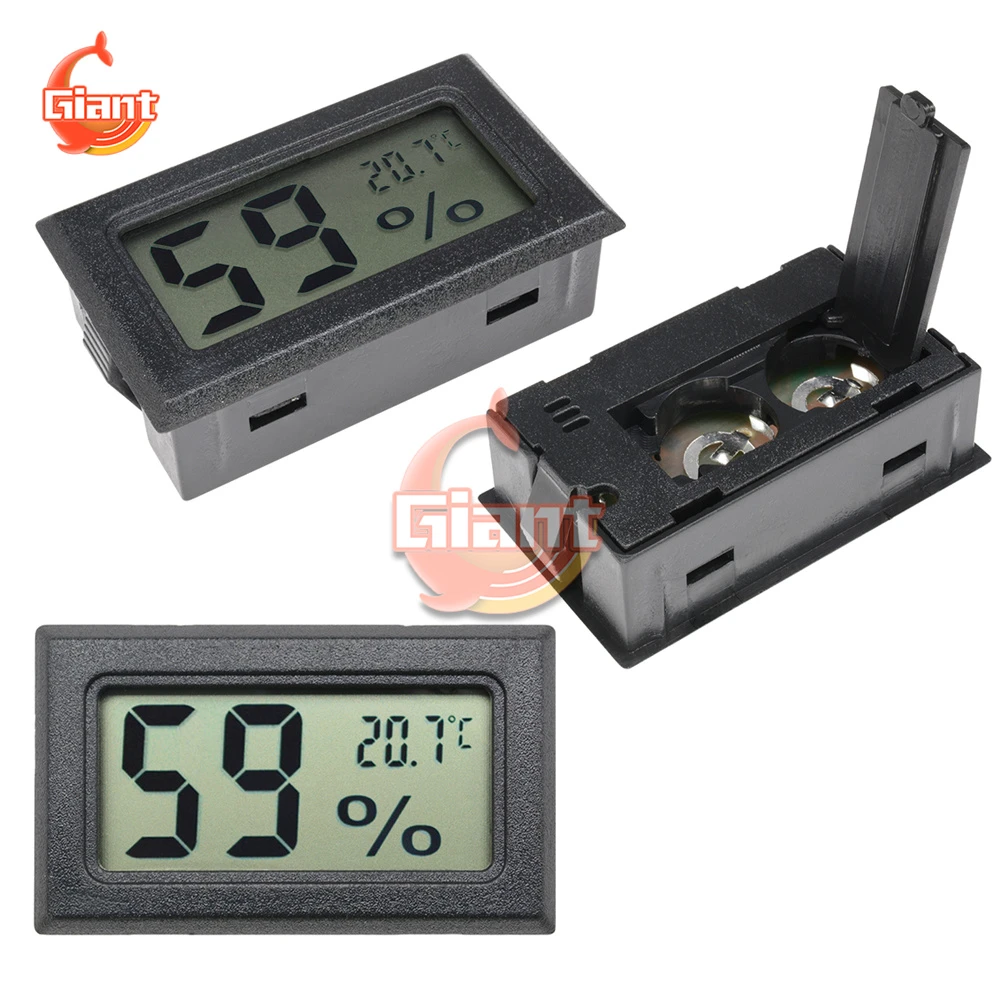 Hygrometer Temperature Humidity Sensor Mini Lcd | Humidity Meter Gauge ...