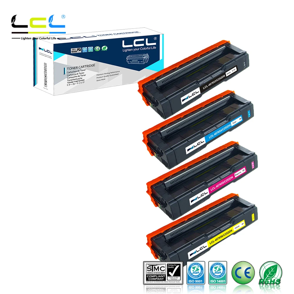 LCL 407653 407654 407655 407656 (4 Pack KCMY) Toner Cartridge ...