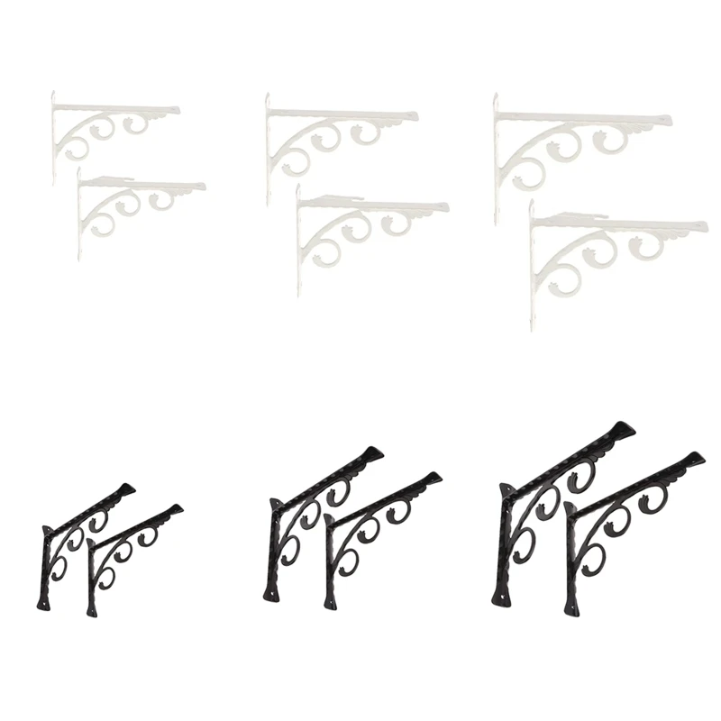 1 Pair Triangular Shape Shelf Bracket Heavy Duty Wall Mounted Brackets ...