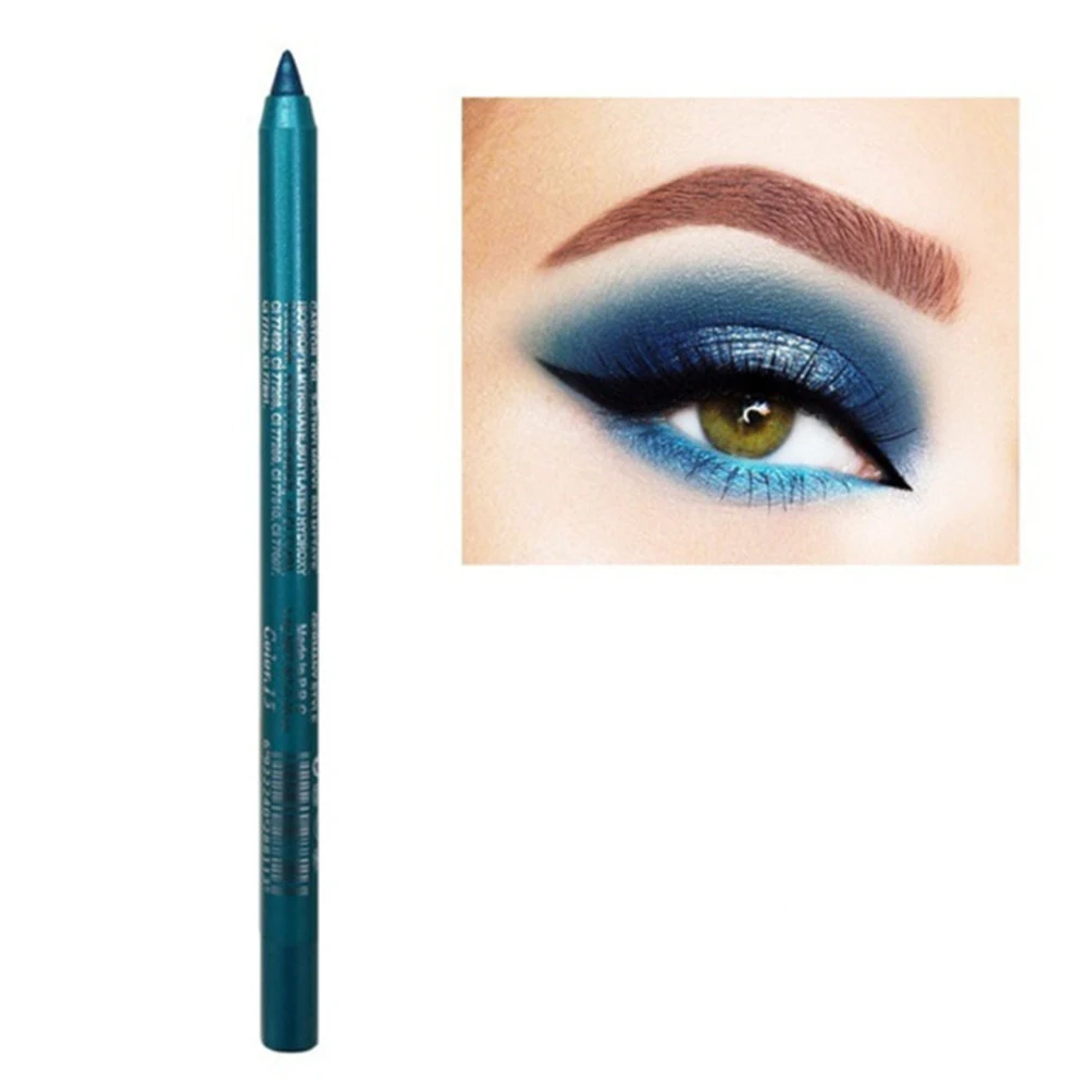 Lápiz Delineador de ojos azul Sexy, paleta de sombra de ojos mate, maquillaje, pigmento de ...