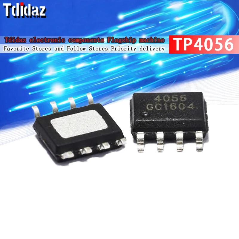정품 IC 칩셋, TP4056 SOP8 4056E TC4056A TP4056E 4056 SOP-8 SOP SMD, 10 개