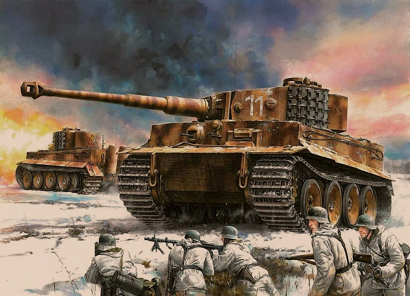 Ww2 Tiger Tank Art