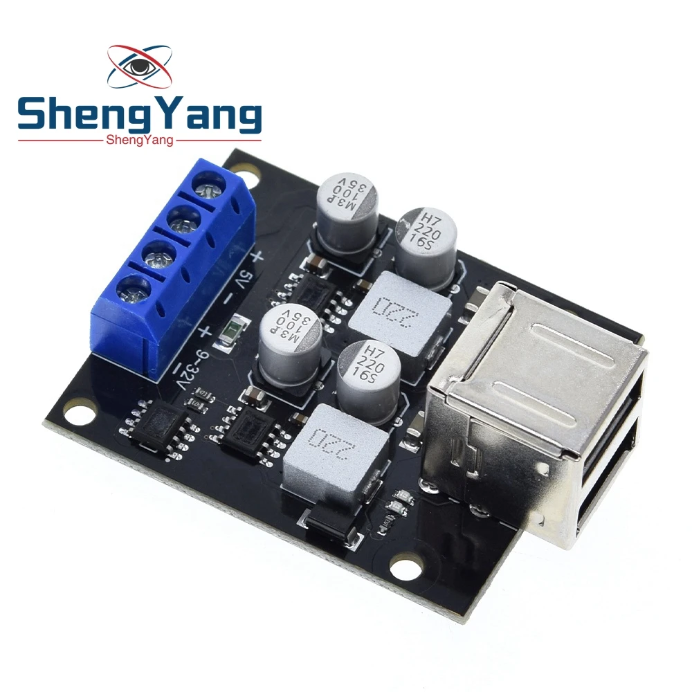 DC DC QC3.0 QC2.0 Dual USB 6A 9V 32V 12V 24V to 5V Fast Quick Charger ...