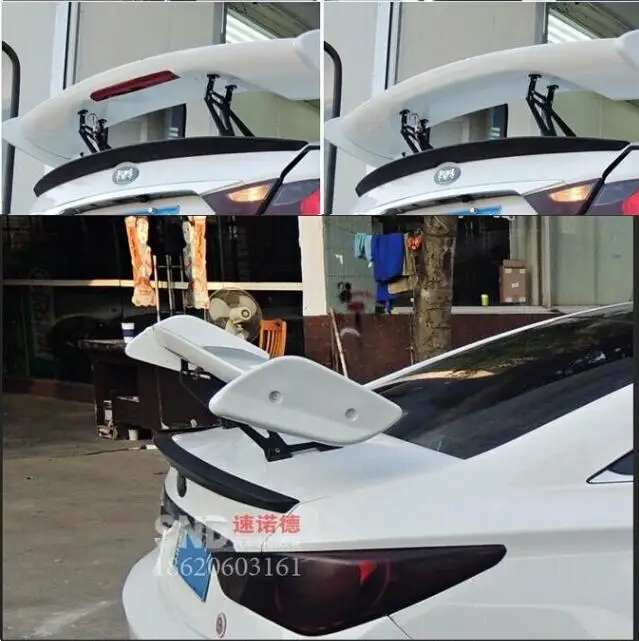 Abs 블랙 프라이머 Universality 세단 3 박스 리어 스포일러 윙 트렁크 립 자동차 자동차 립 스포일러 실버블랙