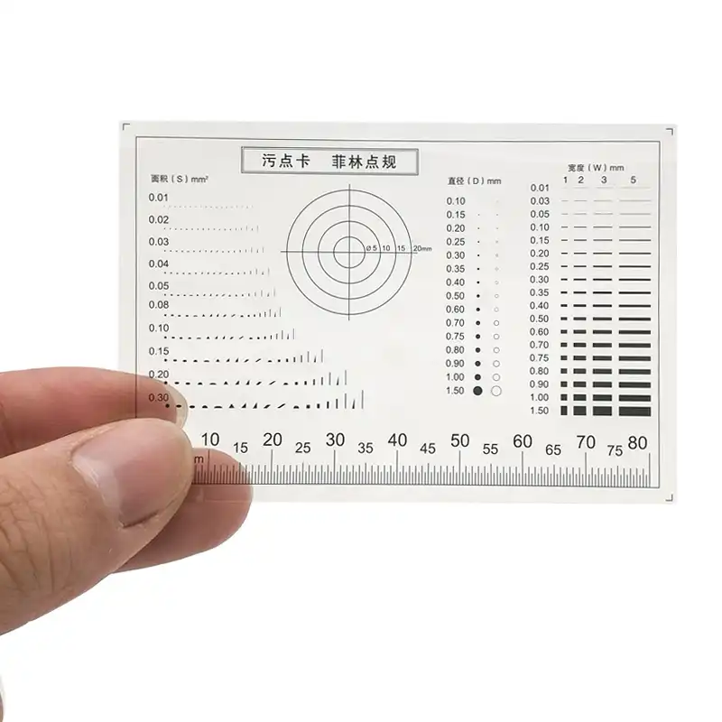Gauge Point Gauge Transparent Film Stain Card Comparison Card Stain ...