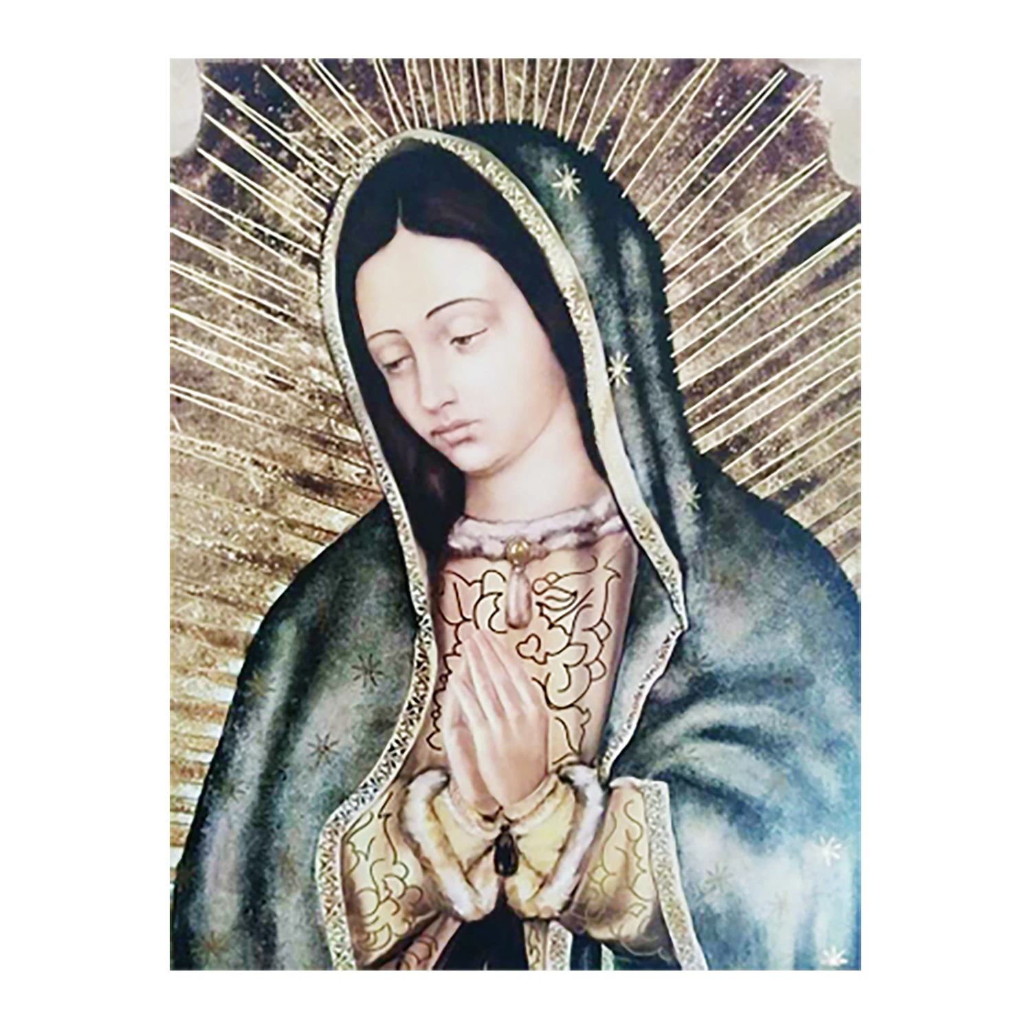 Virgin Maria Metal Cutting Dies Religious Faith Lucky Girl Stencil For ...