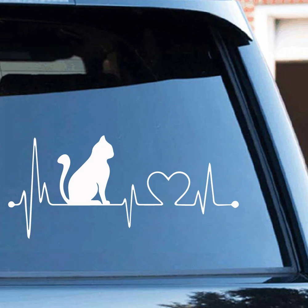 Pegatina de gato para coche, calcomanía impermeable, pegatinas de ...
