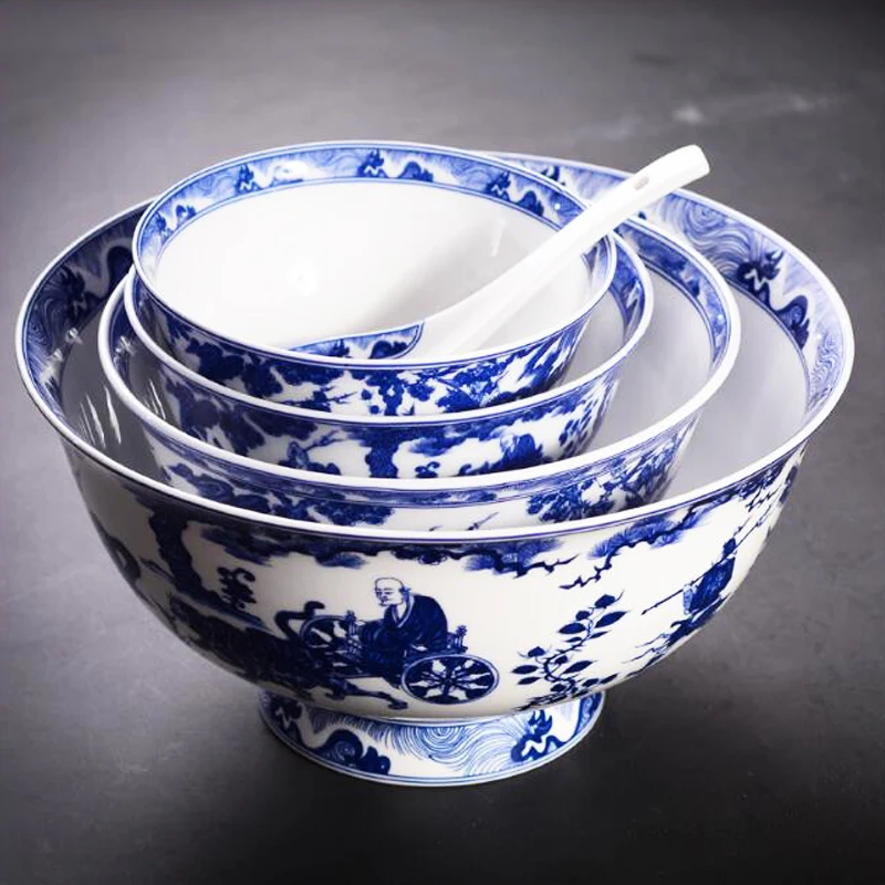 Jingdezhen Blue And White Porcelain Figures Story Pattern Dinnerware ...